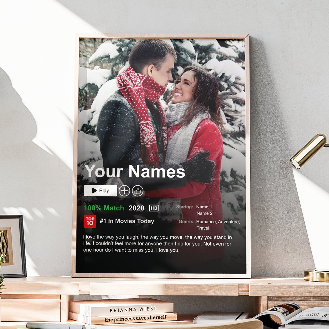 Personalized Couples Movie Poster, Valentine's Day Gift, Custom Couples ...