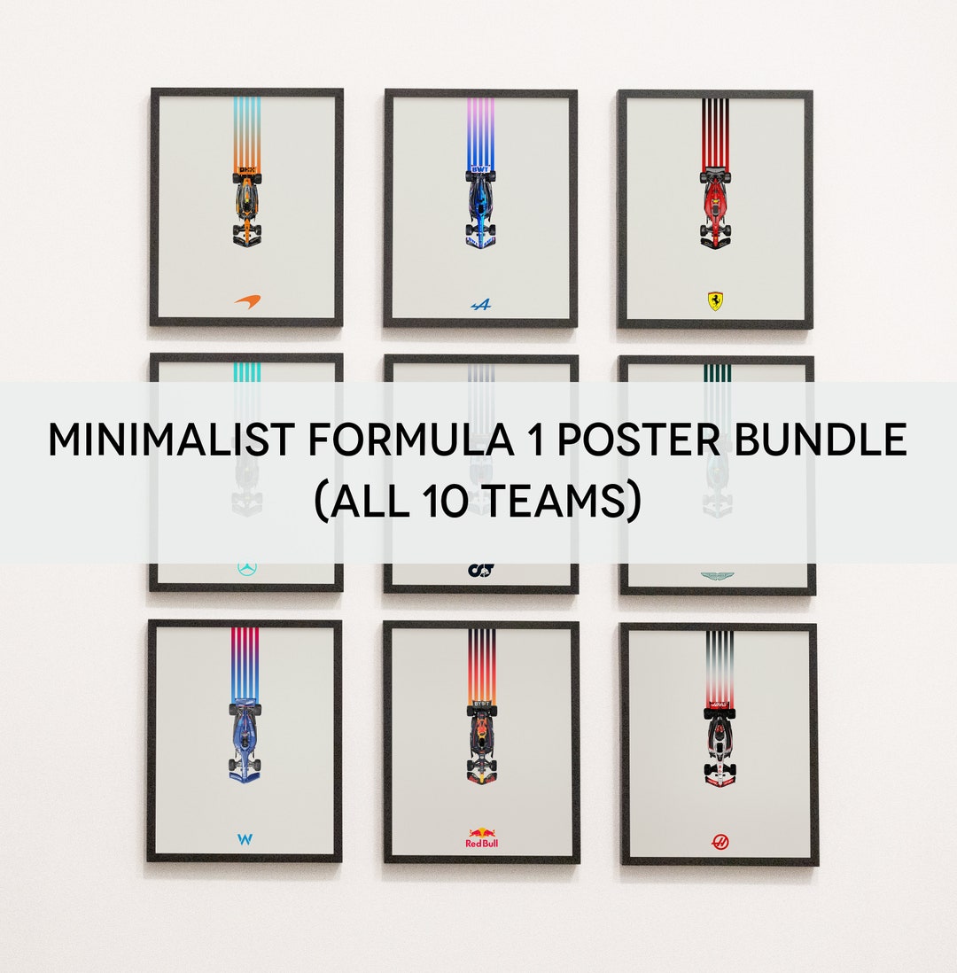 Minimalist F1 Poster Bundle Formula 1 Gift Minimalist F1 - Etsy Australia