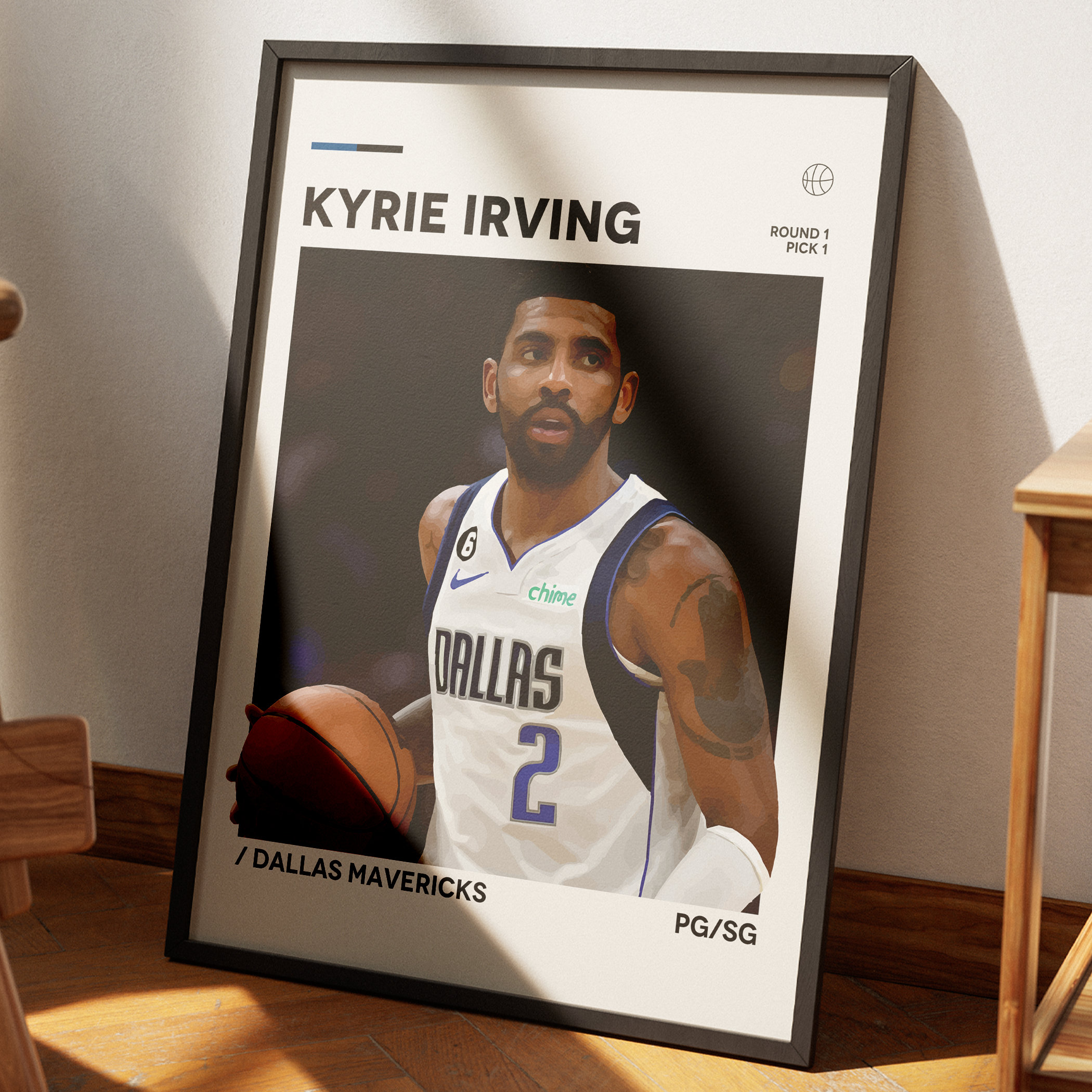 Kyrie Irving Poster, Dallas Mavericks Poster Print, Mavs Poster, NBA ...
