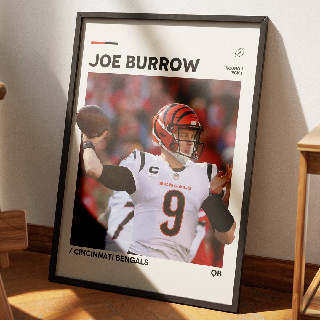 Joe Burrow Poster NFL Poster Cincinnati Bengals Poster - Etsy
