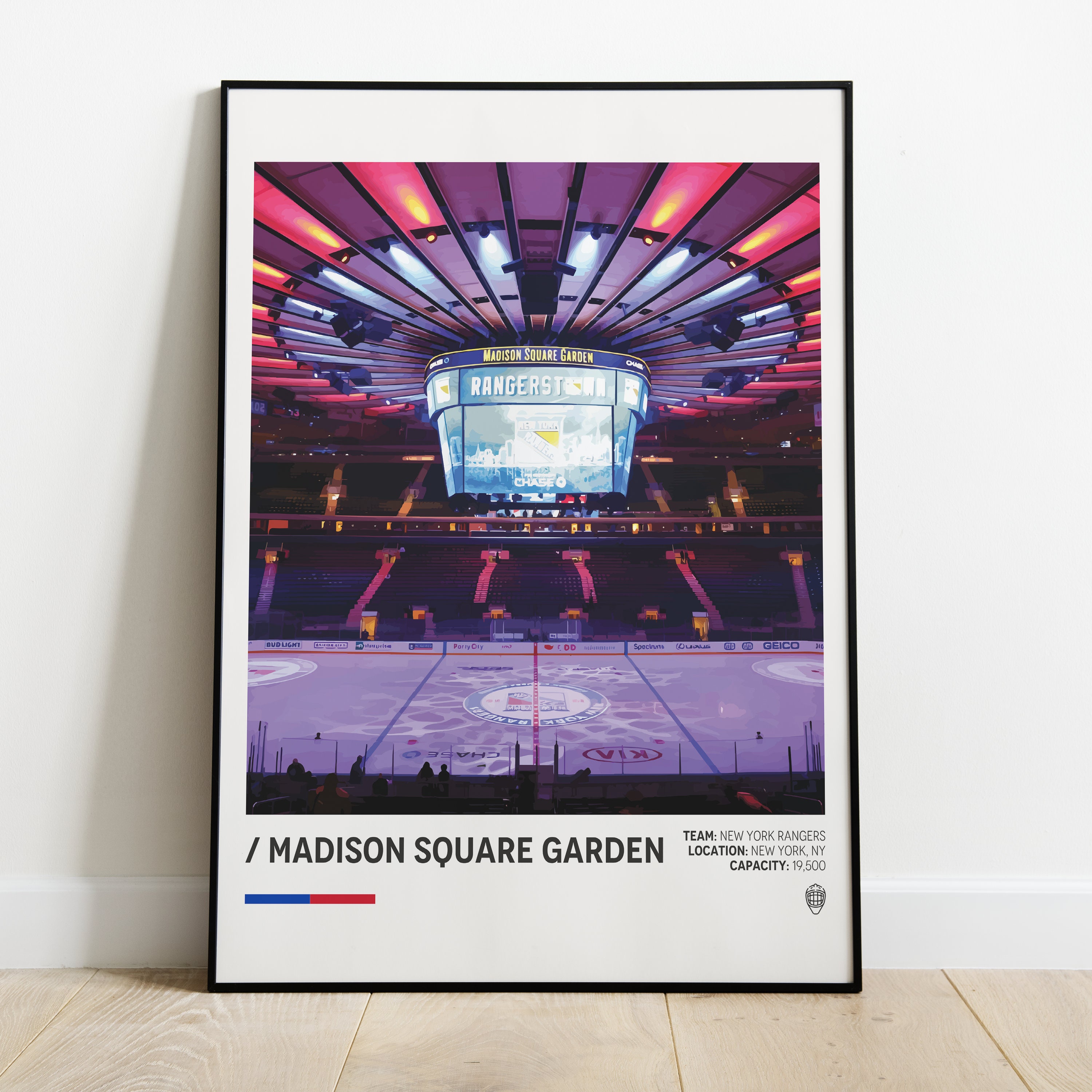 Madison Square Garden Poster, New York Rangers Poster, Minimalist ...