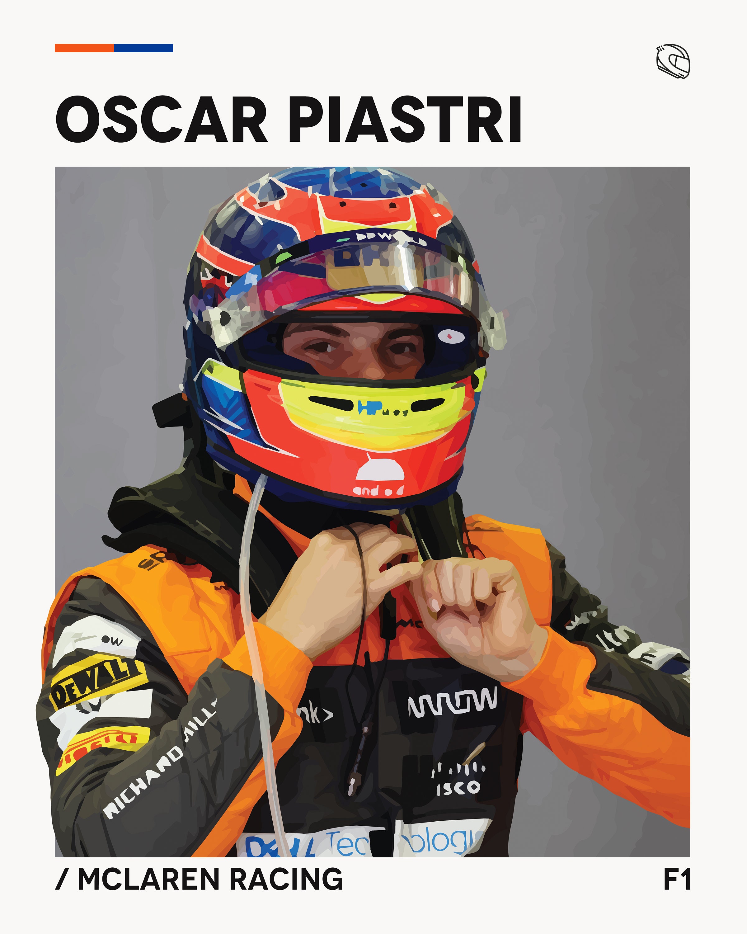 Oscar Piastri Poster Formula 1 Poster Oscar Piastri Art - Etsy Australia