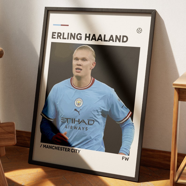Erling Haaland Poster Manchester City Poster Print PSG - Etsy