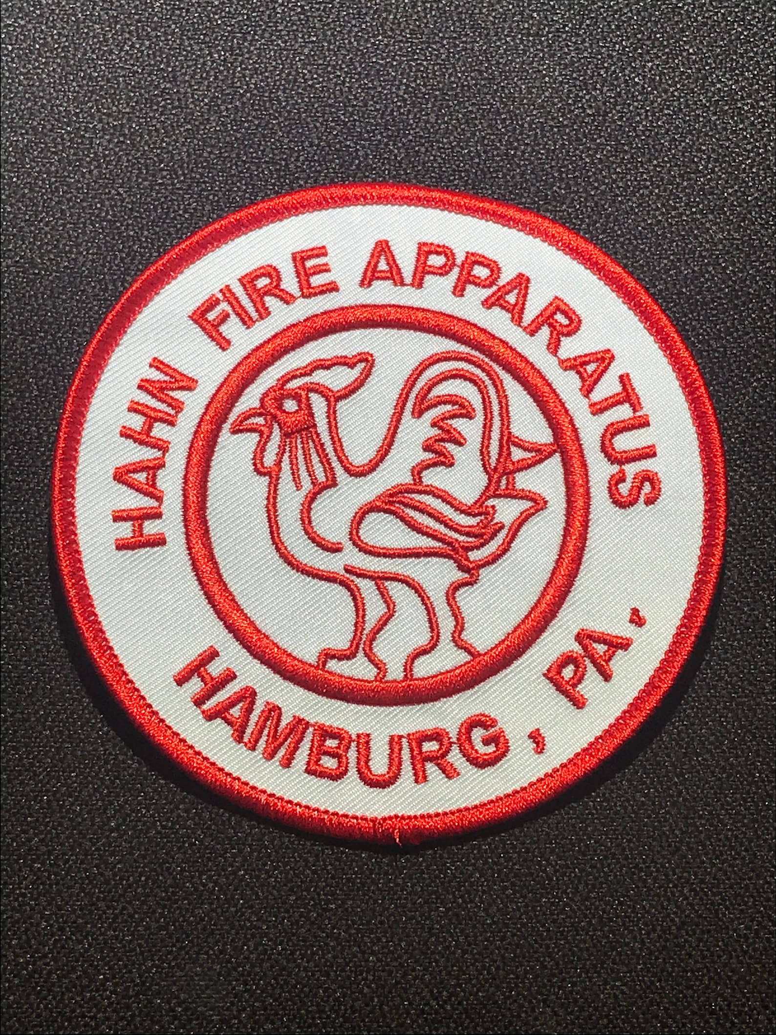 HAHN Red and White Fire Apparatus Patch Md Va Calfire Ca Va Chicago ...