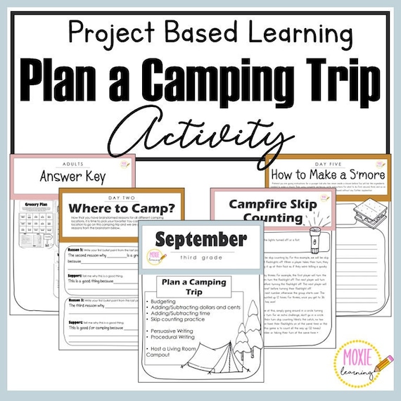 Printable 3rd Grade Camping Trip Project Based Learning - Etsy