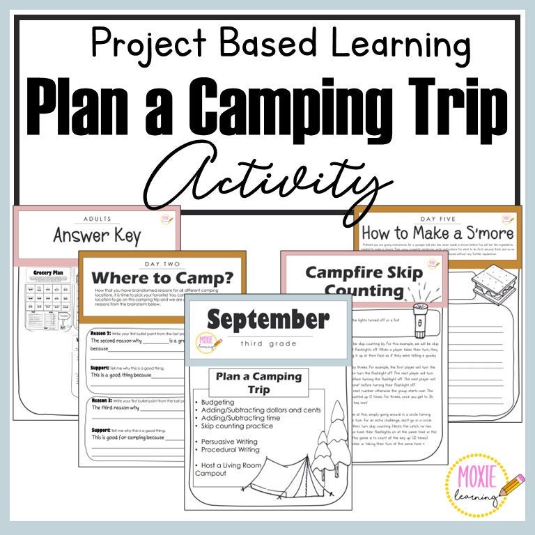 Printable 3rd Grade Camping Trip Project Based Learning Resource ...