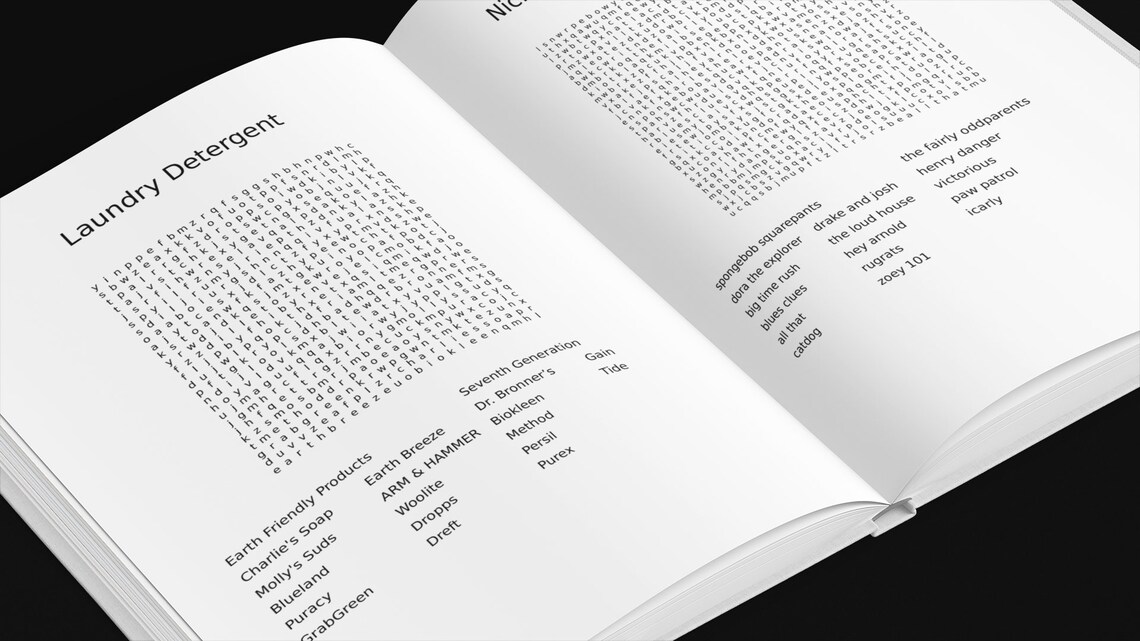 Fun Printable Word Search Pages for Kids and Adults, 25 Page Word ...