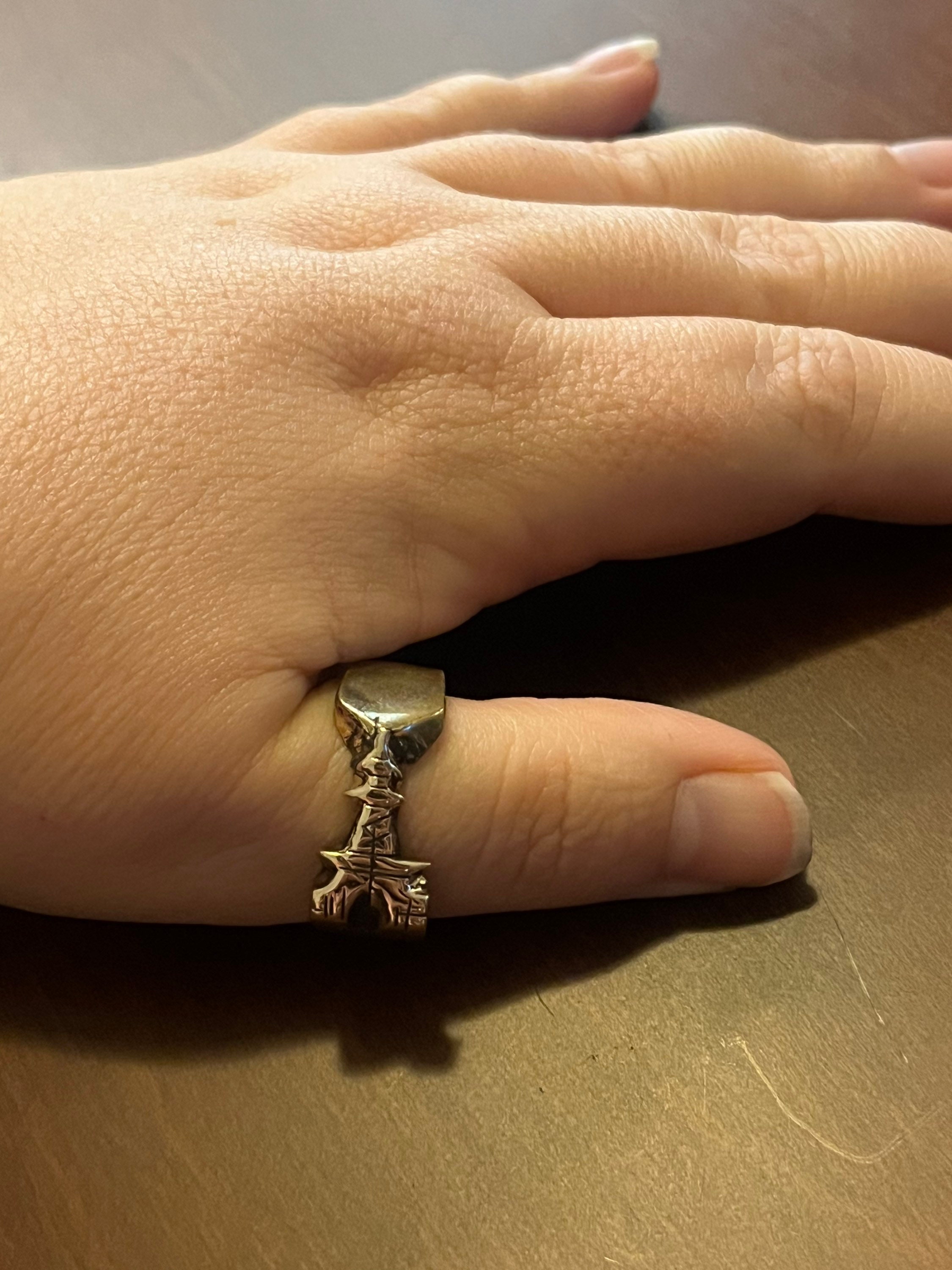 Eiffel Tower Handmade Ring Carving - Etsy