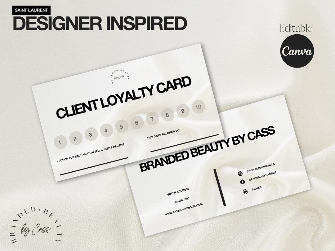 Loyalty Card | Customer Loyalty Card | Business Card | Lash Tech ...