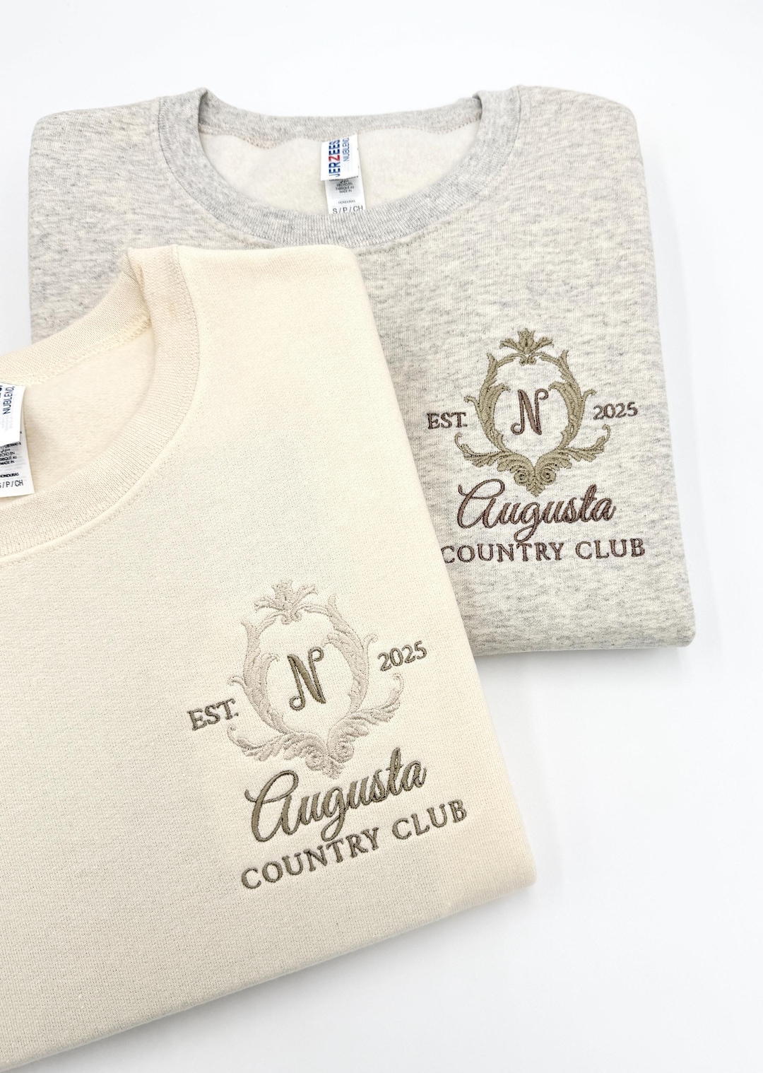 Old Money Country Club Sweatshirt, Embroidered Family Crest, Vintage ...