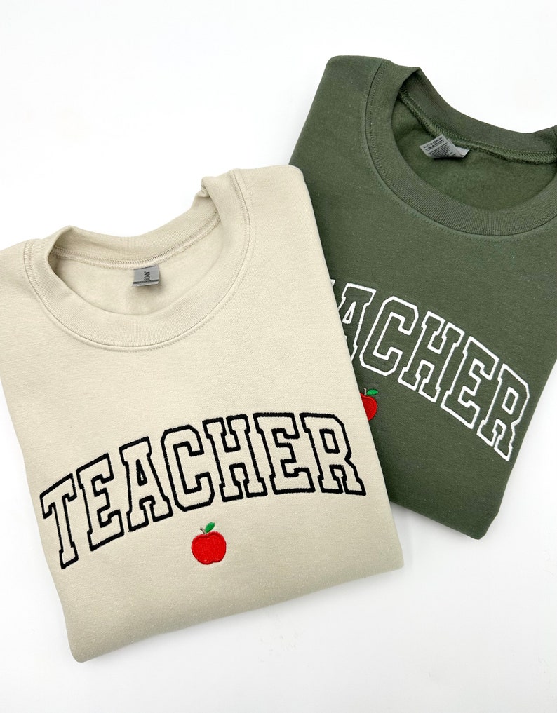 Embroidered Teacher Sweatshirt or Hoodie: Personalized Tutor Gift - Etsy