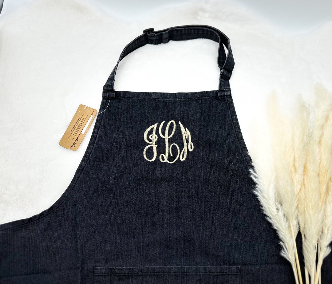 Custom EMBROIDERY Apron, Personalized Apron With Pockets, Personalized Chef Cooking, Logo Apron ...
