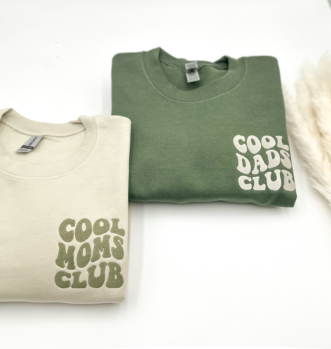 Embroidered Cool Moms-dads Club Sweatshirt, Parent Shirt, Baby ...
