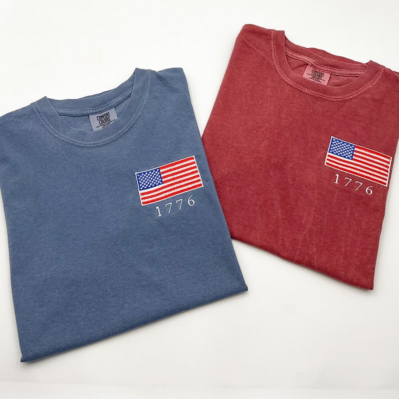 Patriotic Stitching Tshirts - Etsy