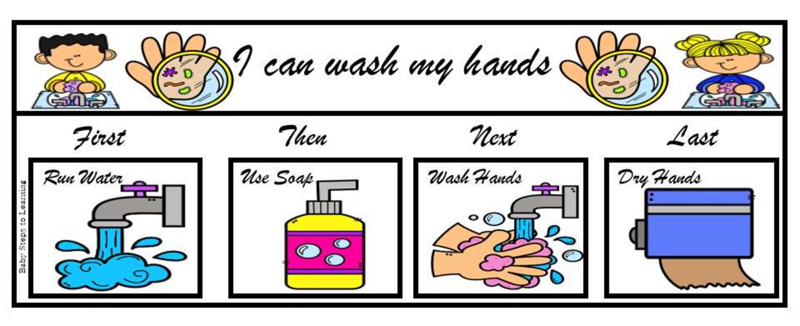 Interactive Adapted Books Life Skills Wash Hands Adapted Book Autism ...