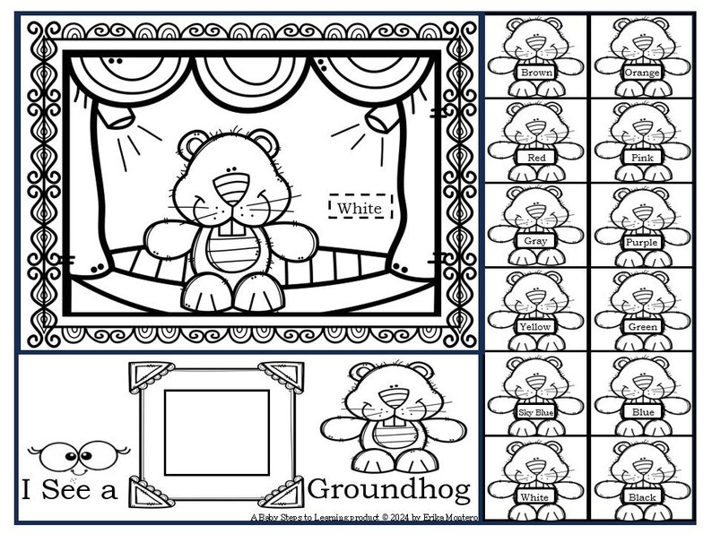 Groundhog Color Adapted Book, Autism Adapted Book, SPEAD ED, Speech ...