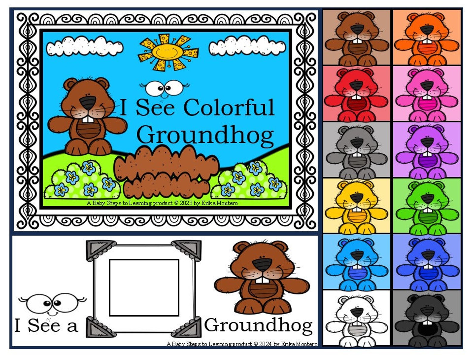 Groundhog Color Adapted Book, Autism Adapted Book, SPEAD ED, Speech ...