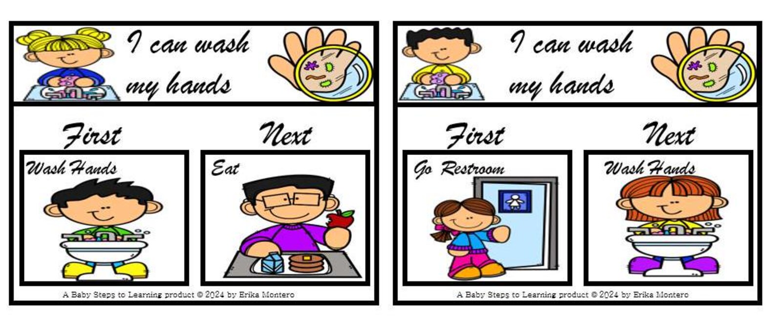 Interactive Adapted Books Life Skills Wash Hands Adapted Book Autism ...