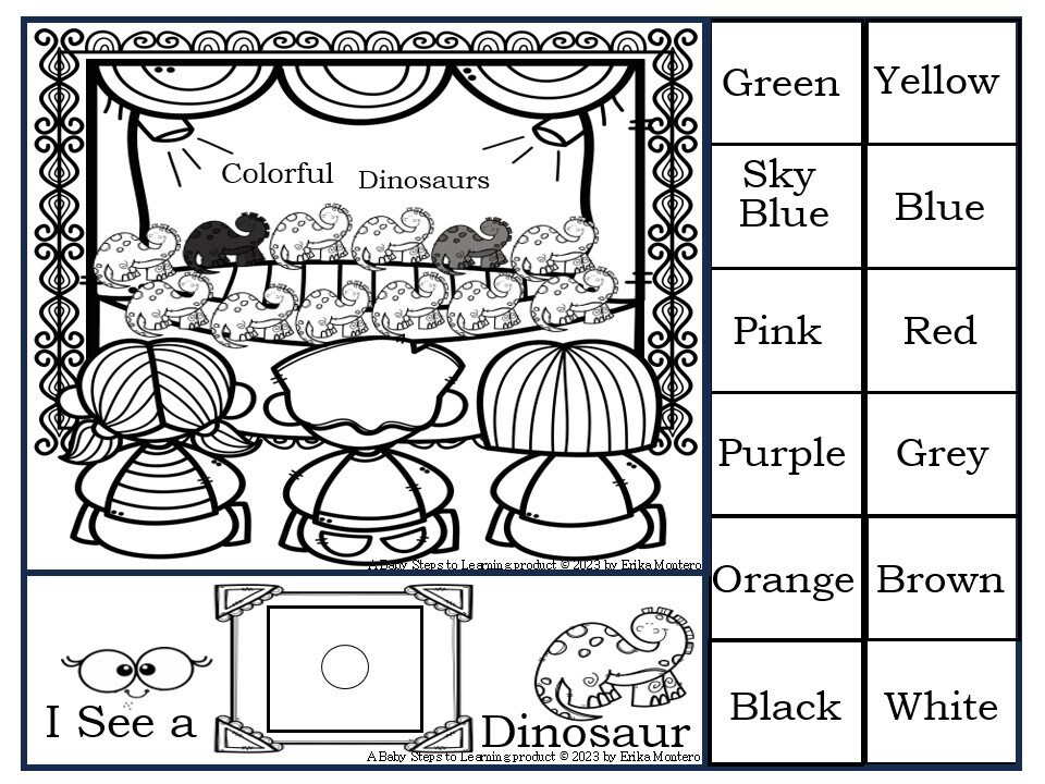 Interactive Adapted Books Dinosaurs, Themed Adapted Book, Autism ...