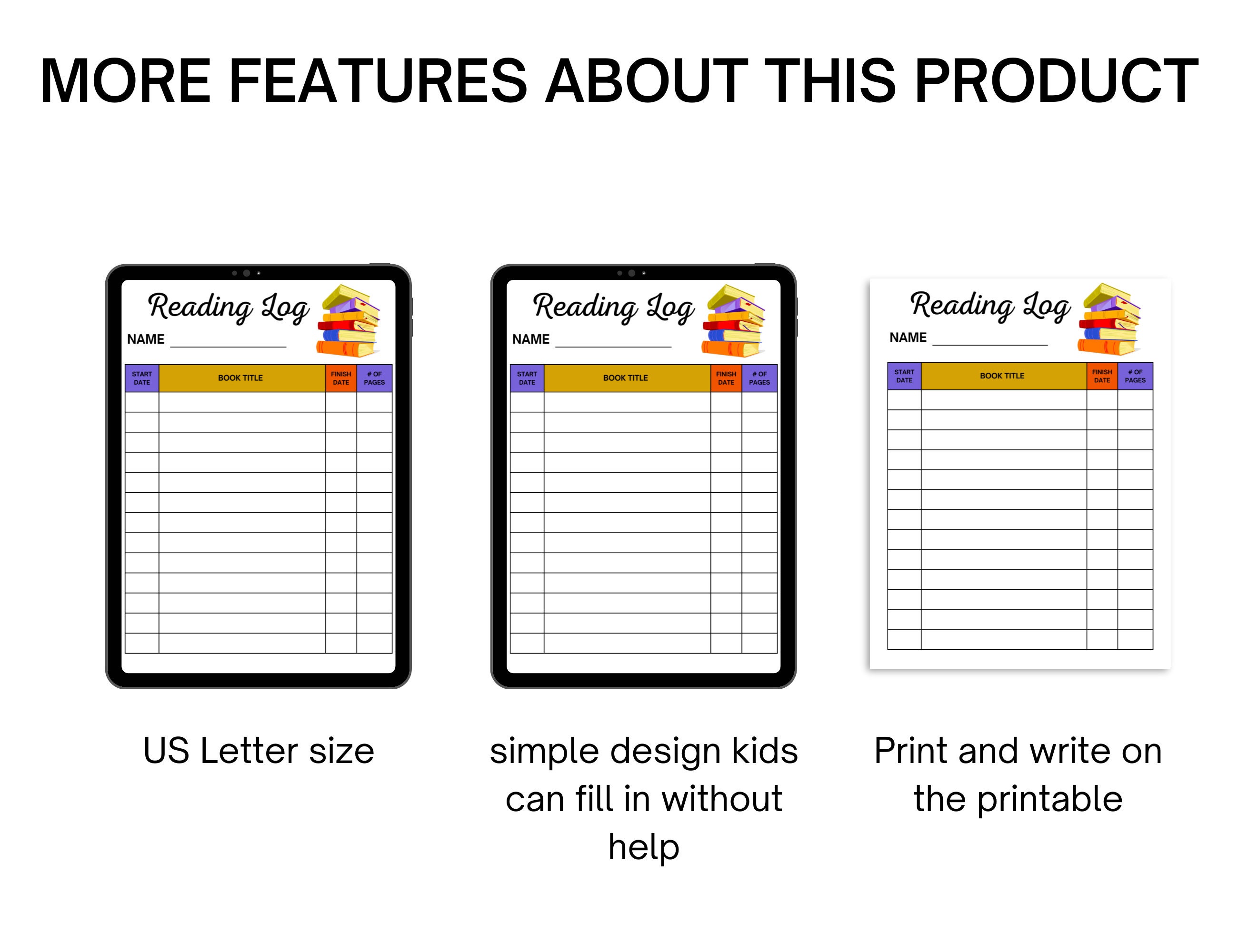 Kids Reading Log Printable, Reading Tracker, Homeschool Reading Log ...