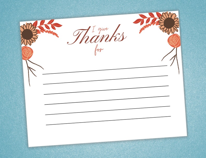 Printable Thanksgiving Card, Happy Thanksgiving Notecard, Fall Cards ...
