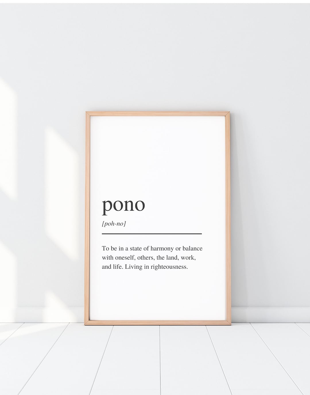 Pono Definition Print, Hawaiian Wall Art (digital Download) - Etsy