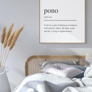 Pono Definition Print, Hawaiian Wall Art (digital Download) - Etsy