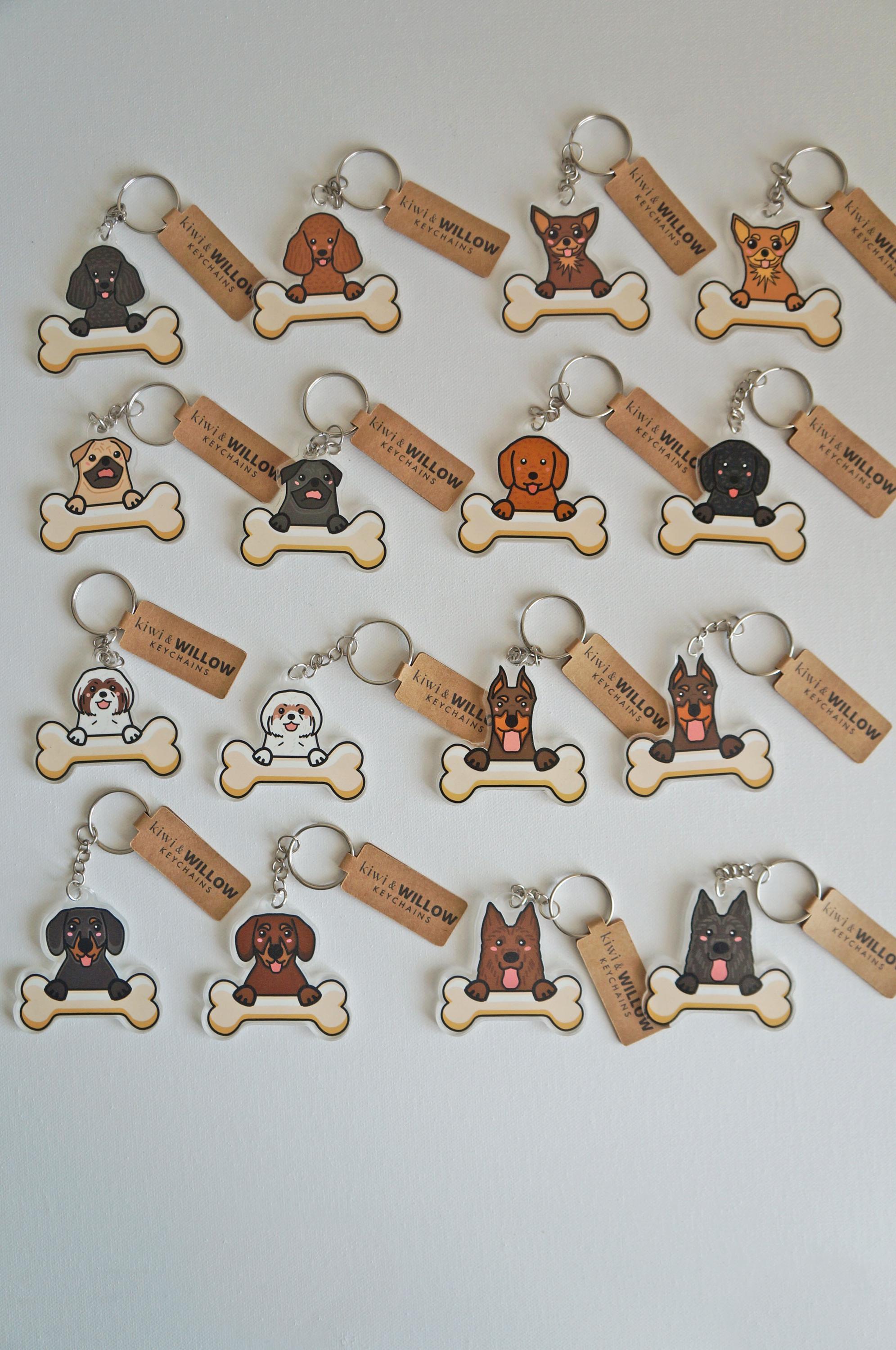 Dog Acrylic Keychains, Dog Breeds Keychains, Acrylic Keychains, Pet ...