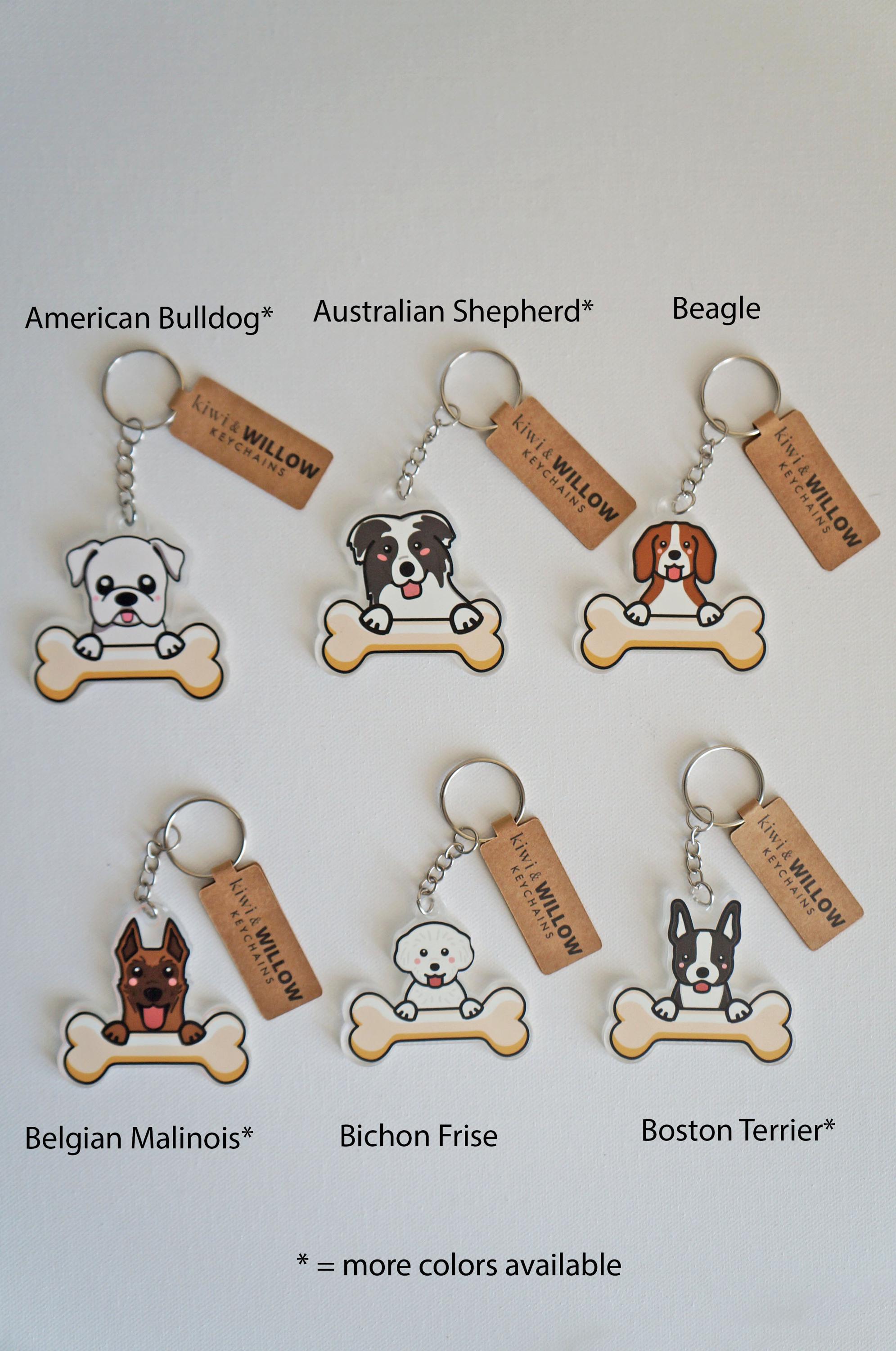Dog Acrylic Keychains, Dog Breeds Keychains, Acrylic Keychains, Pet ...