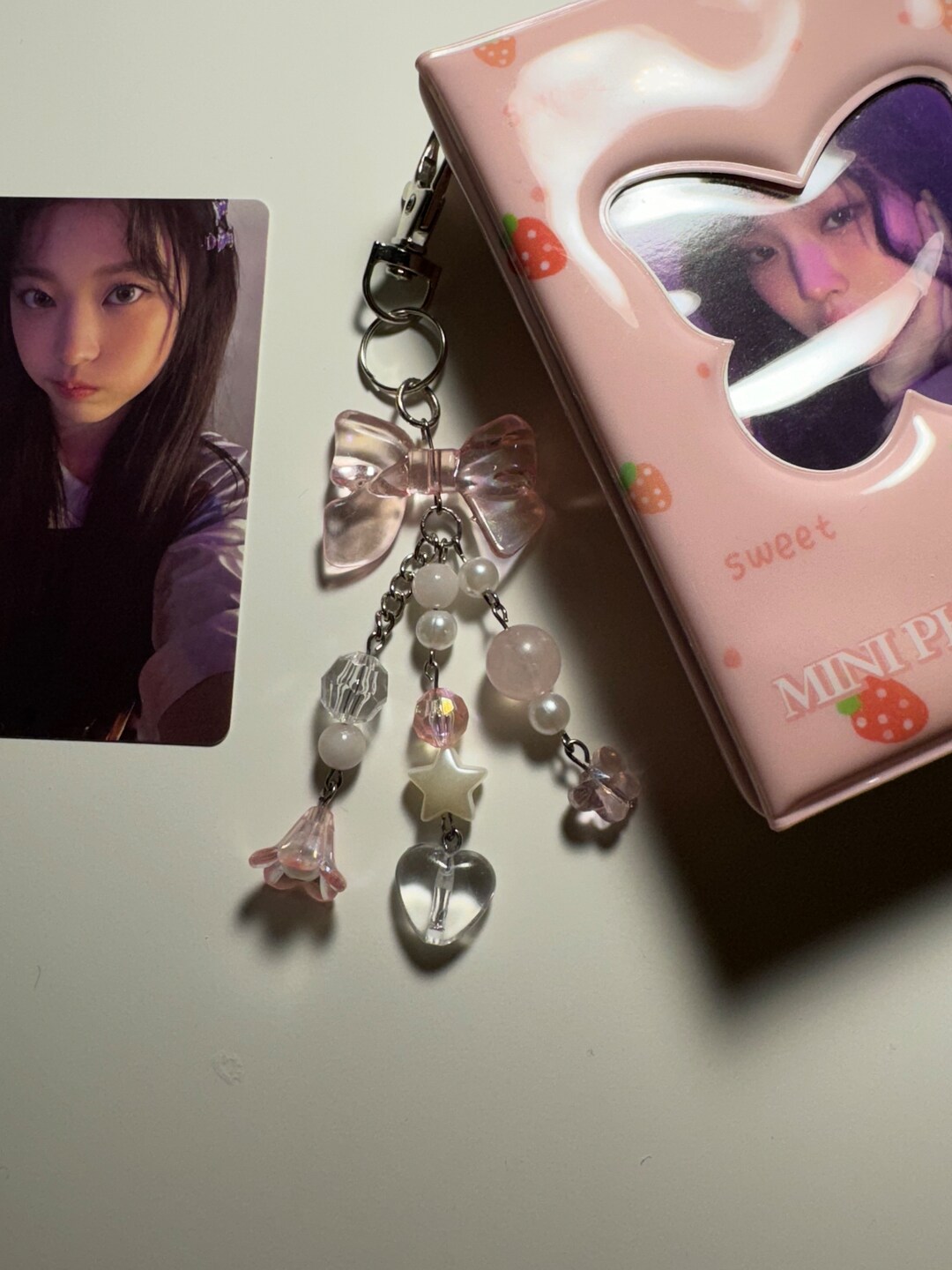 Pink Bow Keychain - Etsy