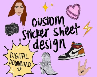 Custom Logo Sticker Sheet - Etsy