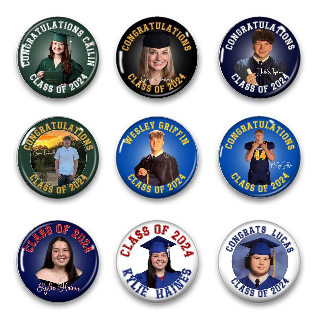 Graduation Custom Pin Back Button - Etsy