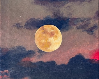 Moon Oil Painting - Etsy