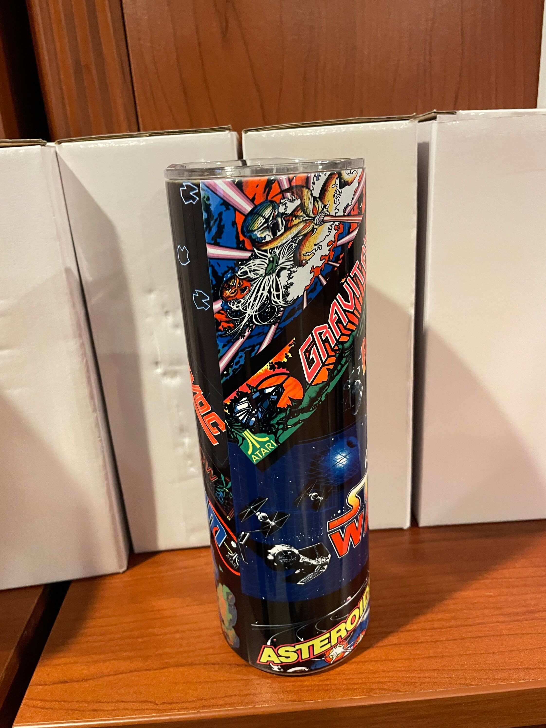 Atari Vector Collage Arcade 20oz Insulated Stainless Steel Tumbler - Etsy