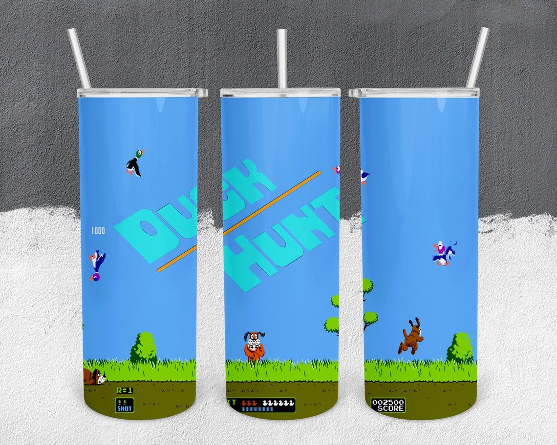 Nintendo NES Duck Hunt Video Arcade Game 20oz Insulated Stainless Steel ...