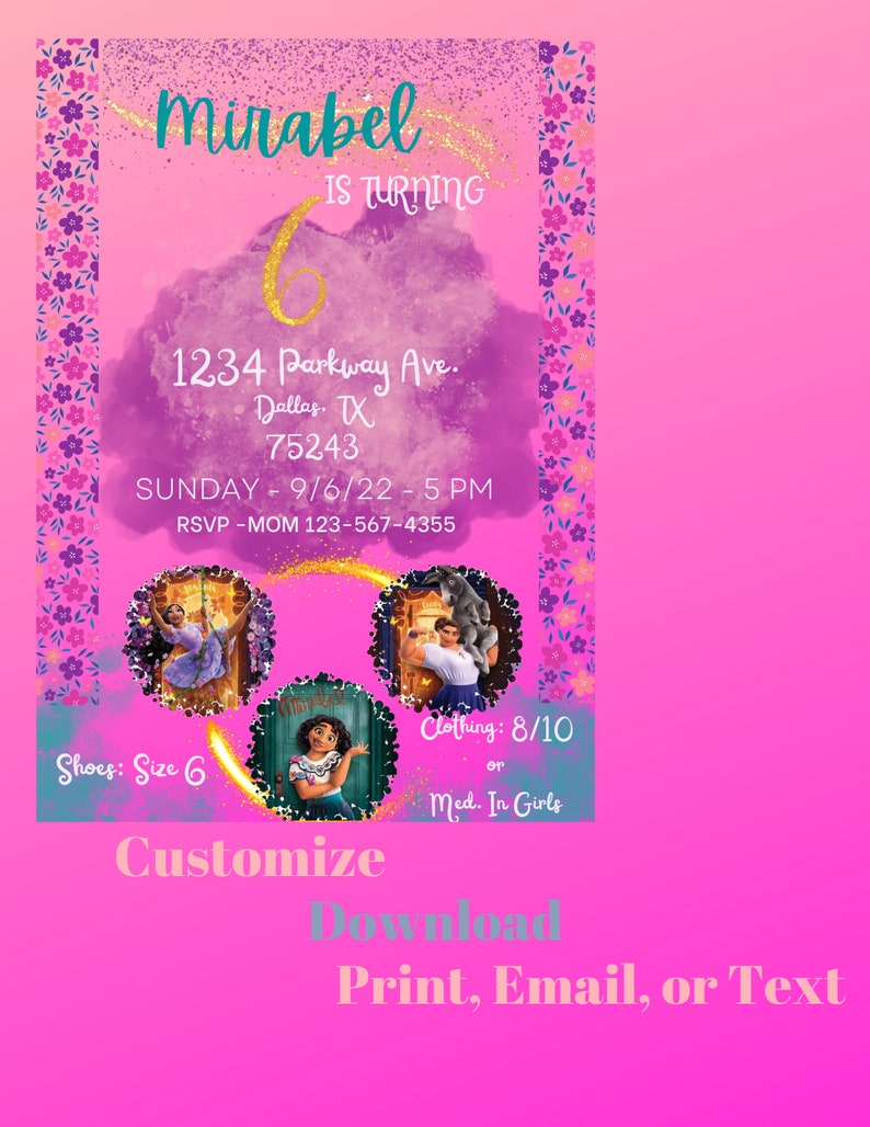 Customizable Encanto Birthday Invitation Template - Etsy