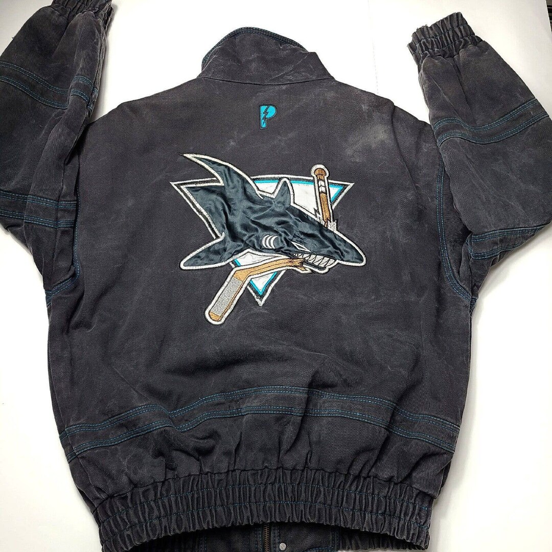 Vintage Pro Player San Jose Sharks Jean Denim Jacket Mens Large NHL ...