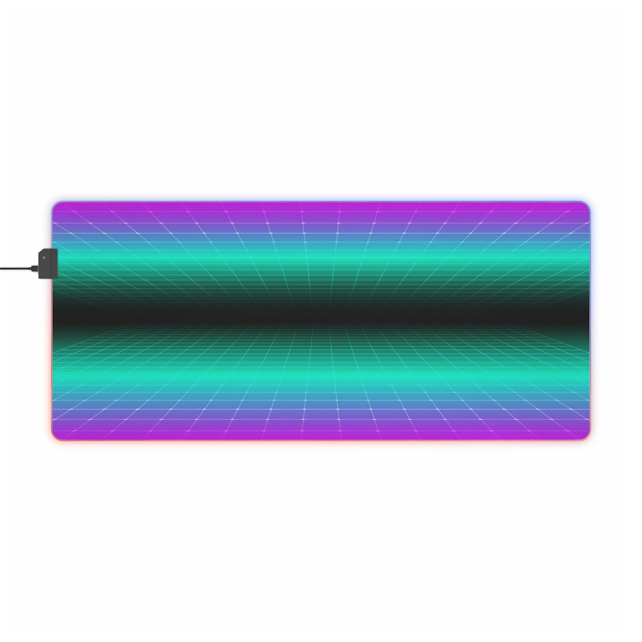 Retrowave Virtual Grid LED Desk Mat - Etsy