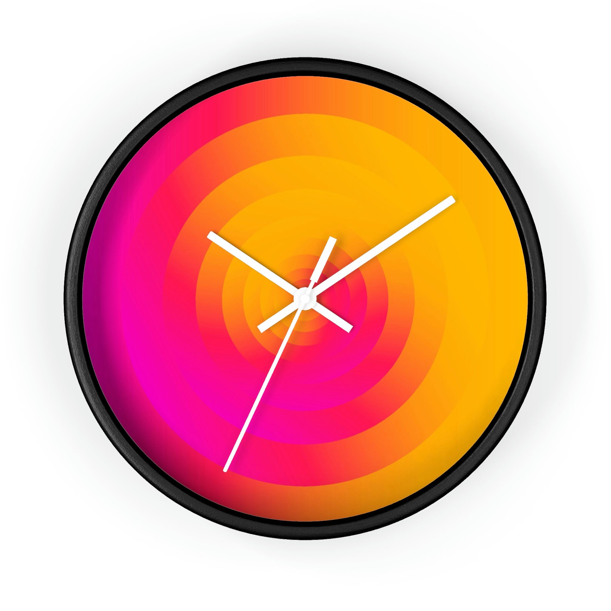 Pink and Orange Circular Layers Wall Clock - Etsy