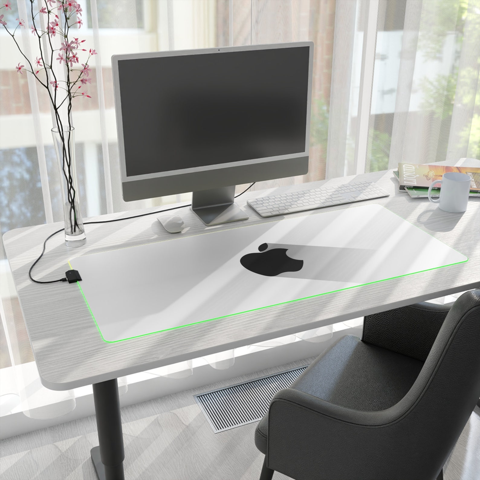 Apple Logo Shadow LED Desk Mat - Etsy