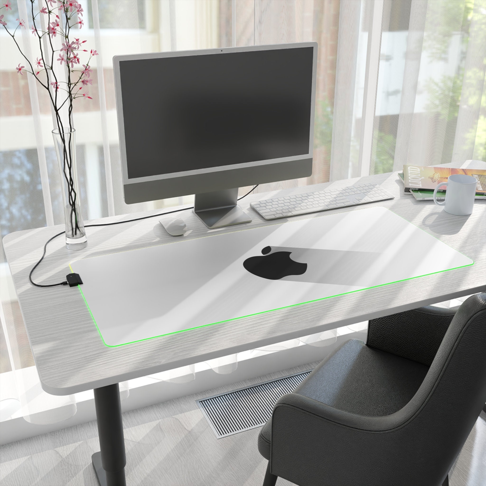 Apple Logo Shadow LED Desk Mat - Etsy