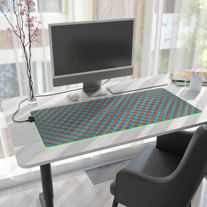 Pixelated Noise LED Desk Mat - Etsy