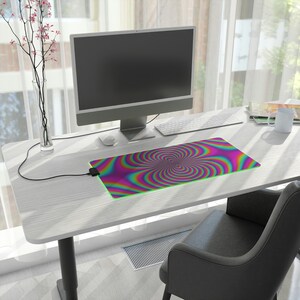 Psychedelic Ripple LED Desk Mat - Etsy