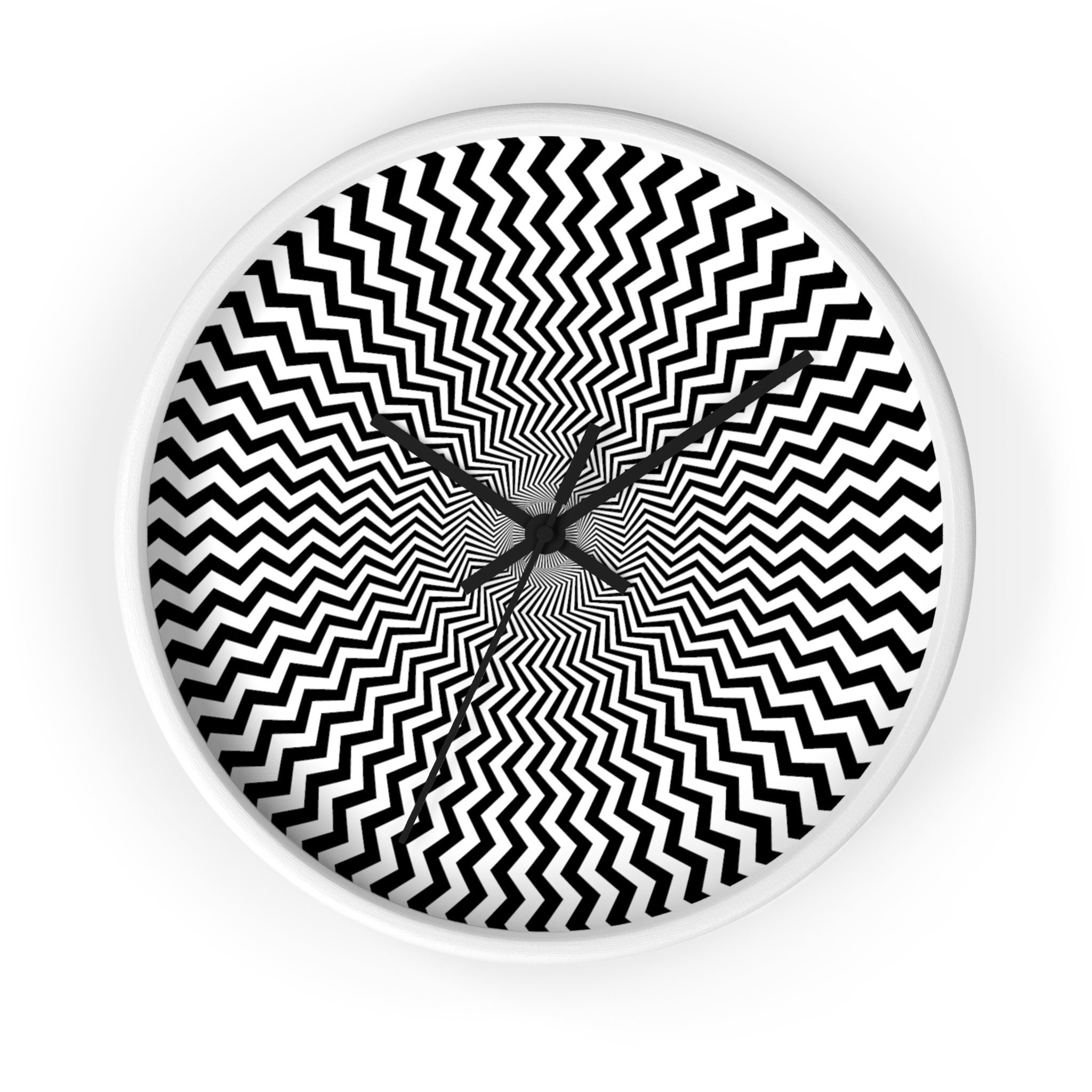 Black and White Illusion Clock No.2 - Etsy