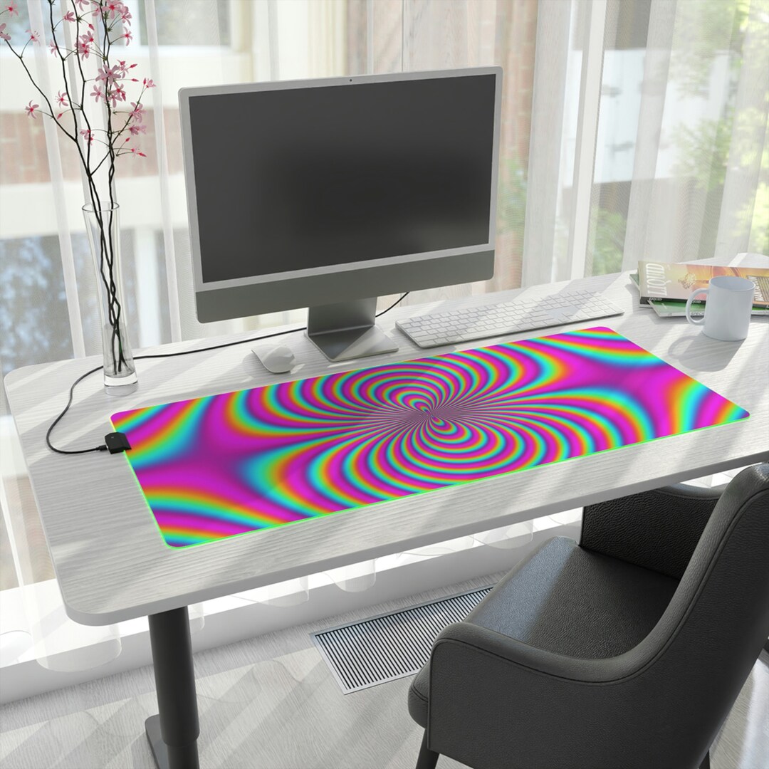 Psychedelic Ripple LED Desk Mat - Etsy