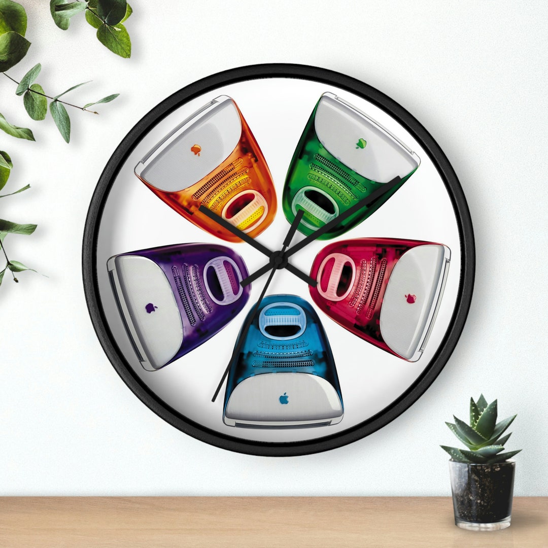 Colorful Retro Apple Imac Clock - Etsy