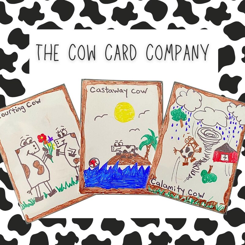 Cow Card - Etsy