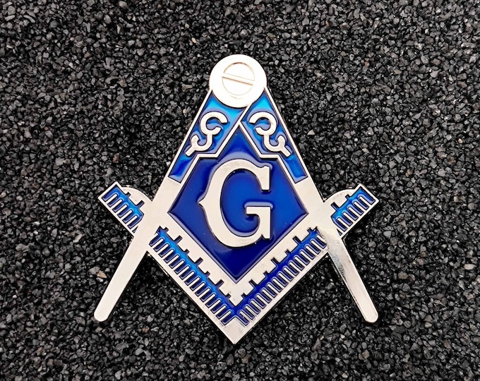 Symbolic Square Compass Masonic Car Emblem Silver & Blue Auto Decal - Etsy