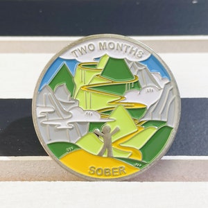 2 Months Sobriety Coin - AA Recovery Chips (1-12 Months) - AA Medallion ...