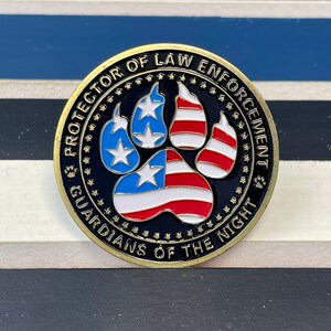 K9 Law Enforcement Challenge Coin - Police Working Dog Coin ...